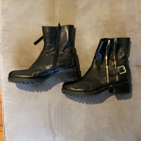Minelli | Shoes | Black Zip Up Waffle Sole Minelli Boots | Poshmark